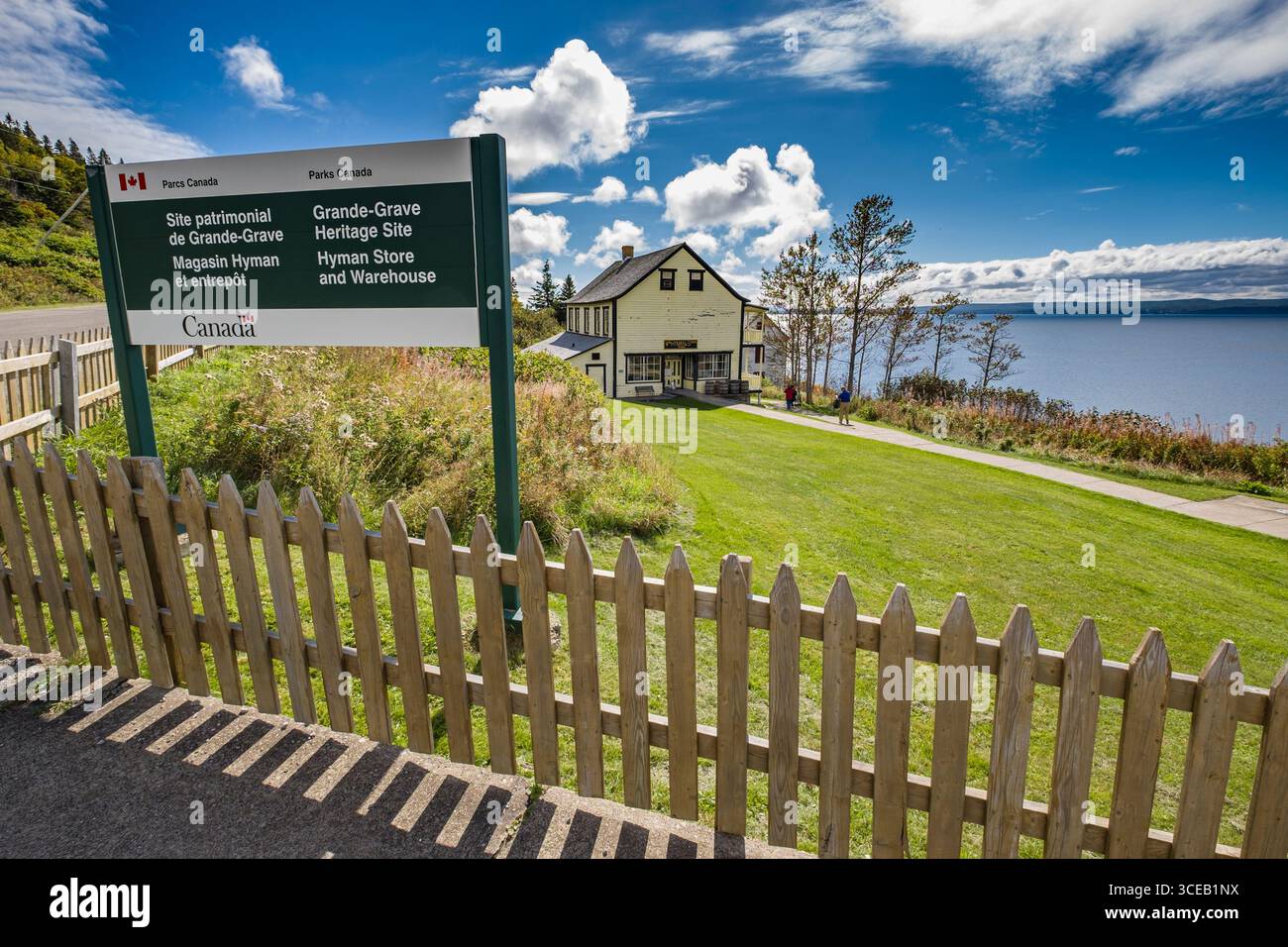 Sign for Hyman & Son General Store, Forillon National Park, La Côte-de ...
