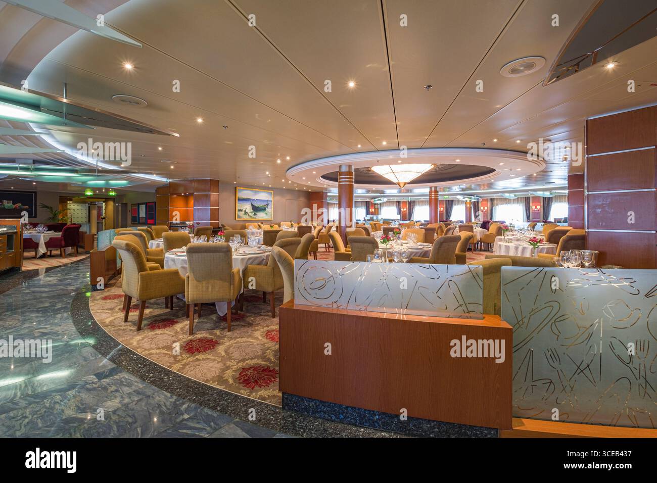Compass Rose flagship restaurant aboard the Regent Seven Seas Mariner ...
