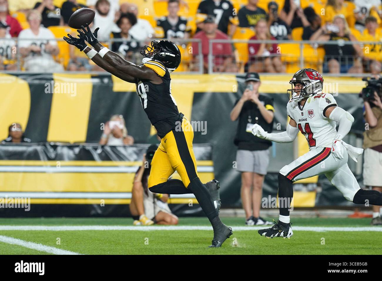 Pittsburgh Steelers wide receiver Roc Taylor can't reach a pass from ...