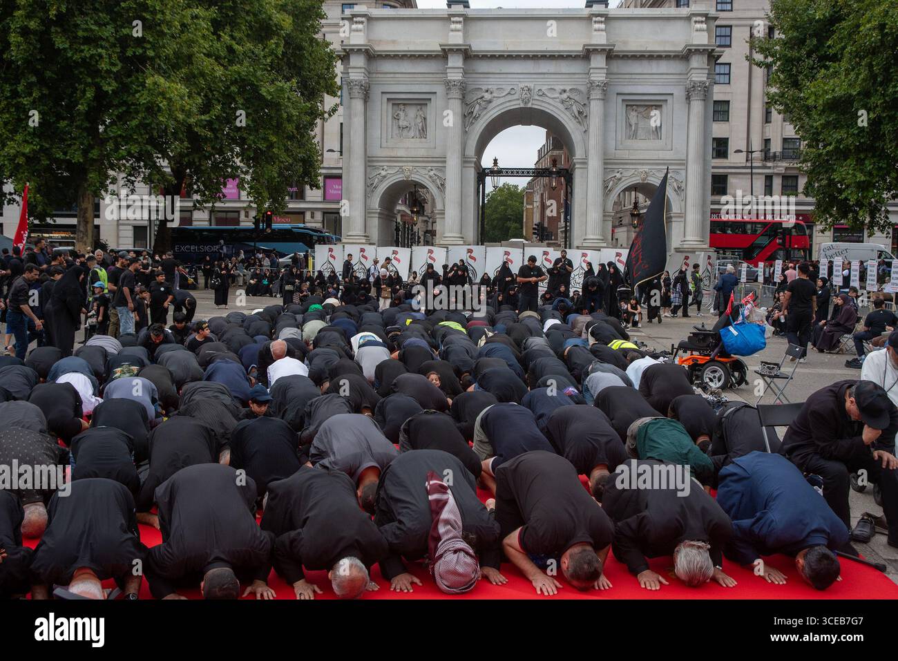 Muslims during prayers london hi-res stock photography and images - Alamy