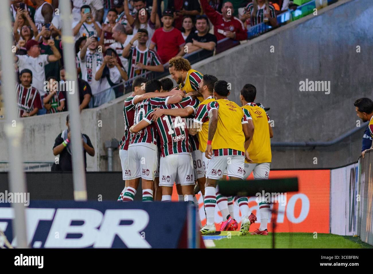 Rio de Janeiro, Brazil - August 16: Fluminense FC players celebrate ...
