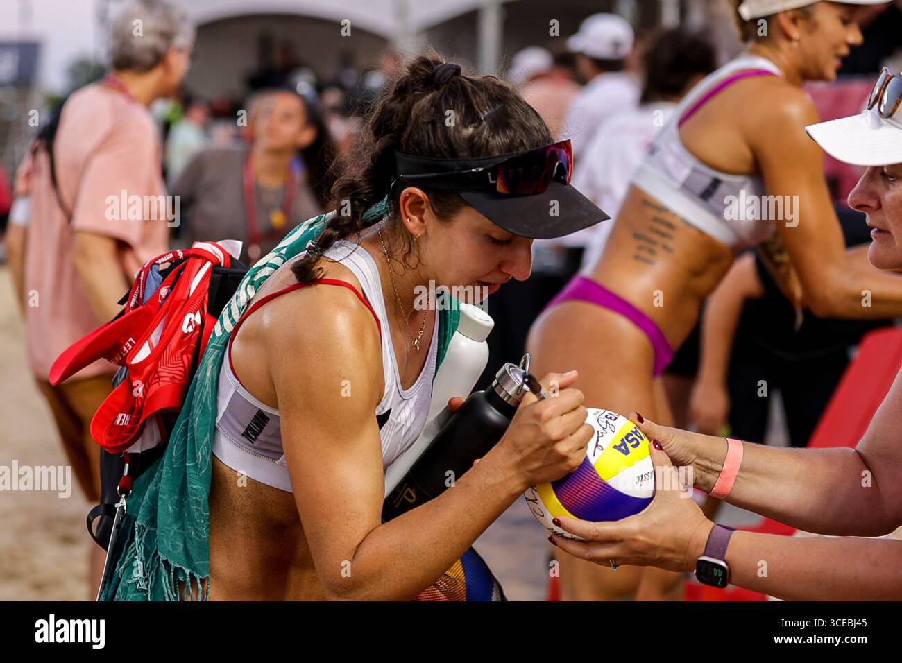 Melissa Humana-Paredes & Brandie Wilkerson ( Canada ) in a Quarter finale of Volleyball World ...