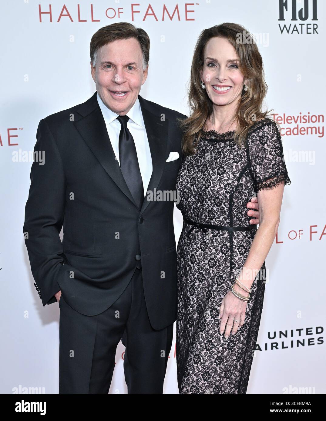 Los Angeles, USA. 16th Aug, 2025. Bob Costas and Jill Sutton arriving to the Television Academy ...