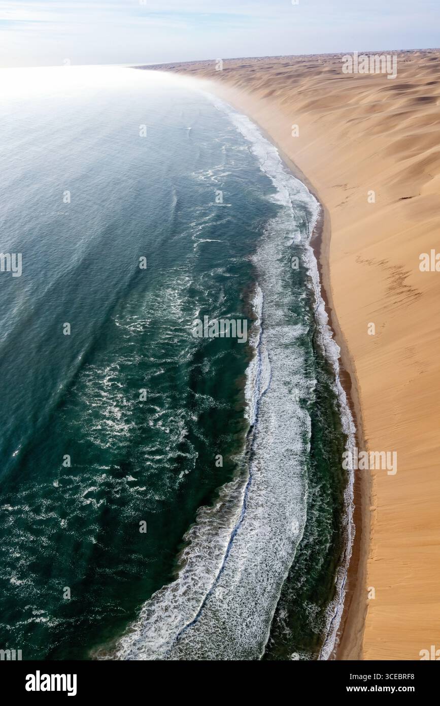 Dramatic aerial view of Namibia's Skeleton Coast - Namib Desert, Namib ...