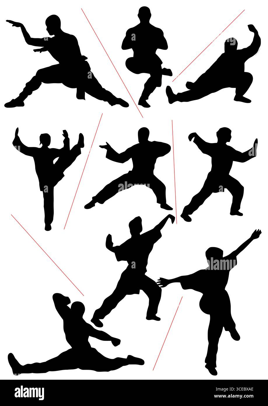 Young man training aikido Stock Vector Images - Alamy