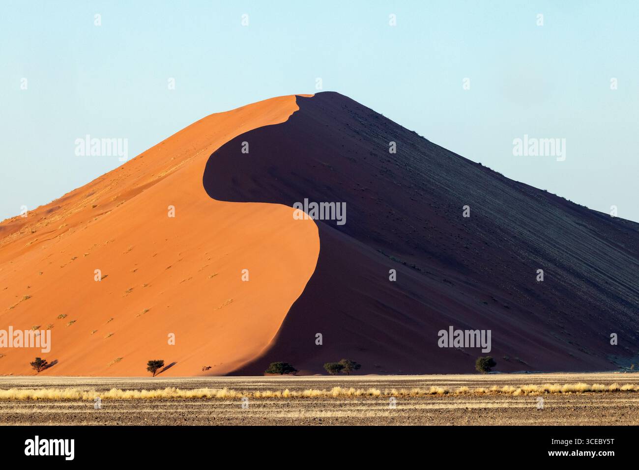 Iconic star dune spine in Namib-Naukluft National Park, Namibia, Africa ...