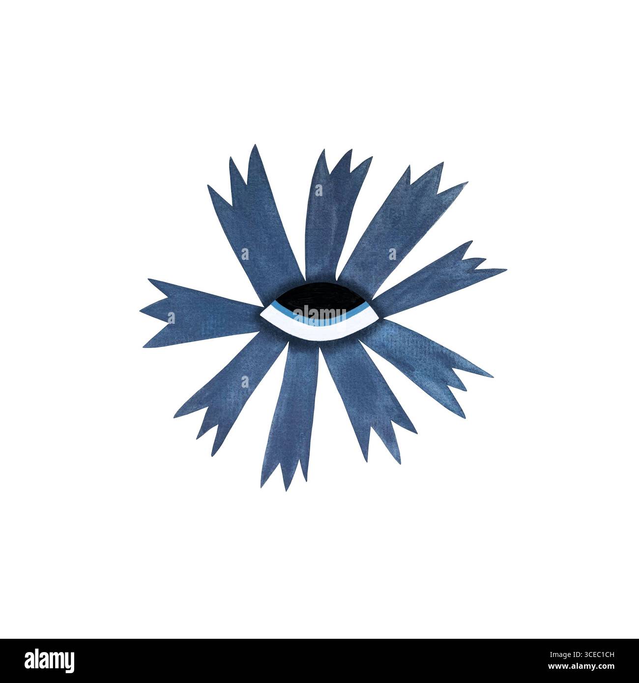 Hand drawn illustration flower resembling hi-res stock photography and ...