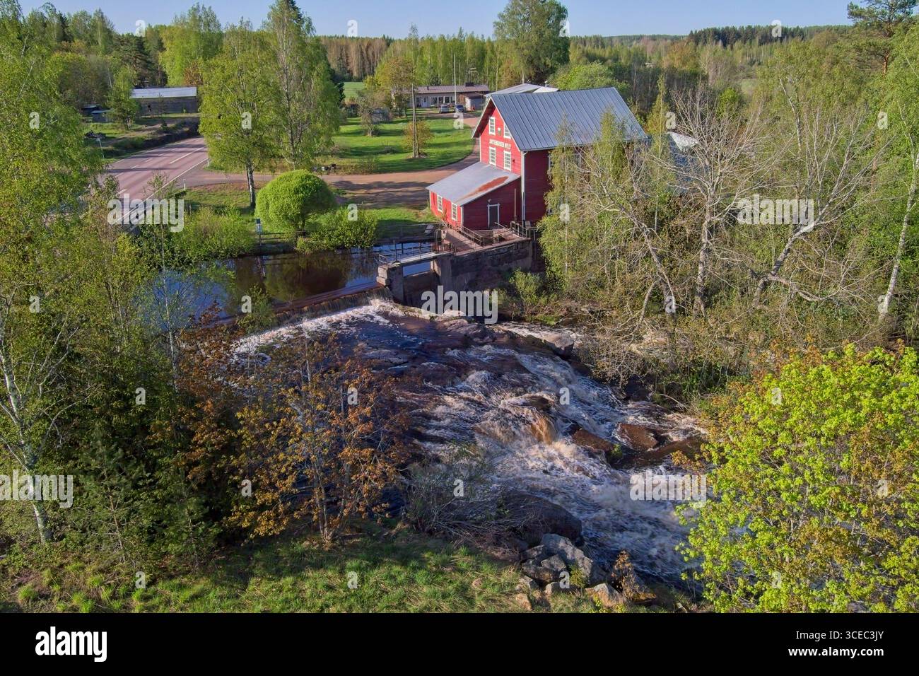 Aerial view joutsenkoski flour mill hi-res stock photography and images ...