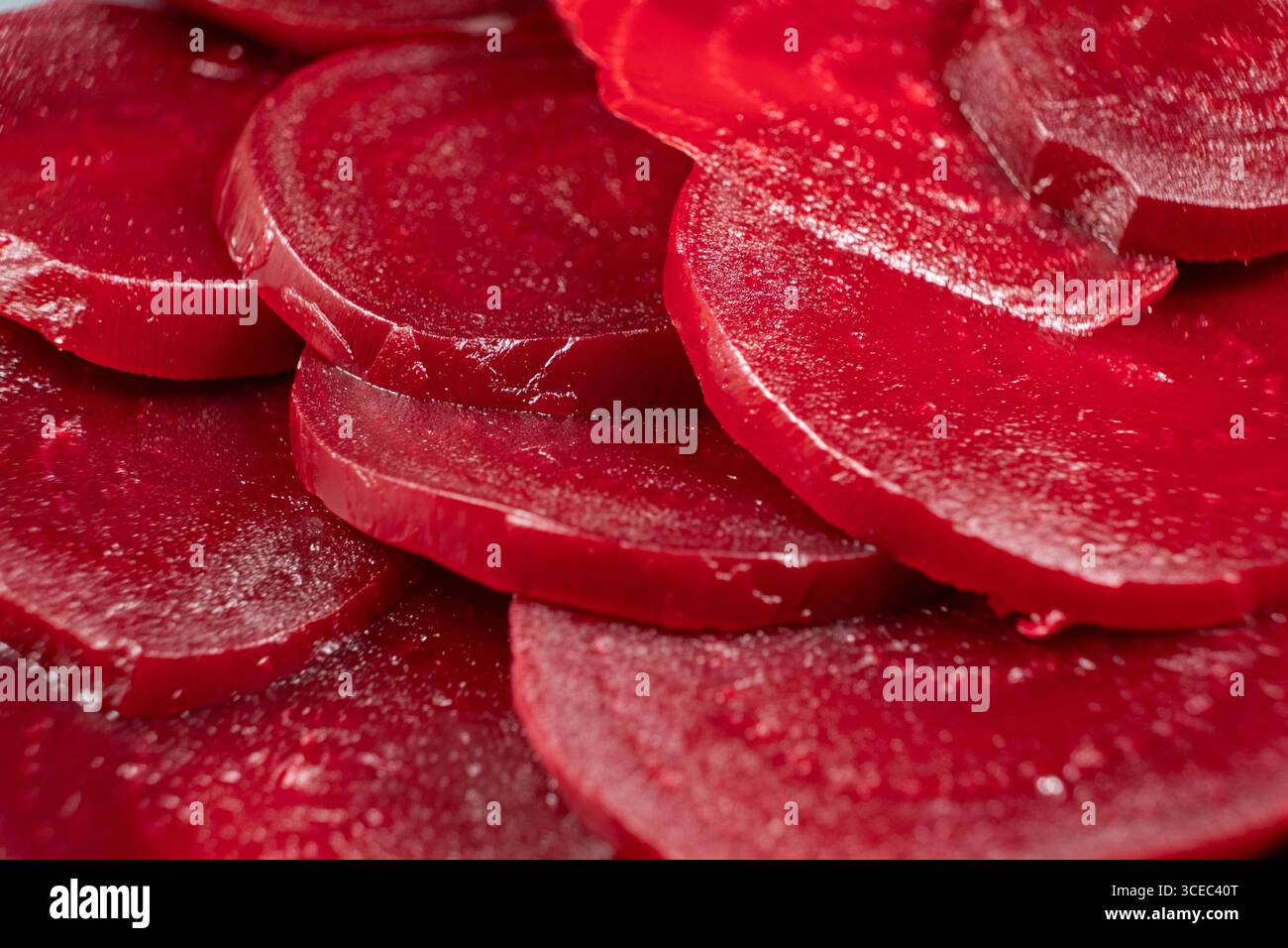 Macro of Cooked Beet Slices Showing Natural Pattern Stock Photo - Alamy