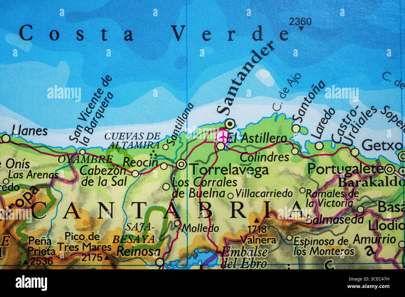 Cantabria spain region map outline hi-res stock photography and images ...