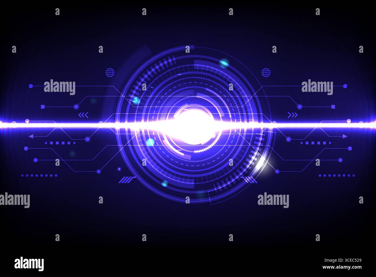 Featuring circular digital interface Stock Vector Images - Alamy