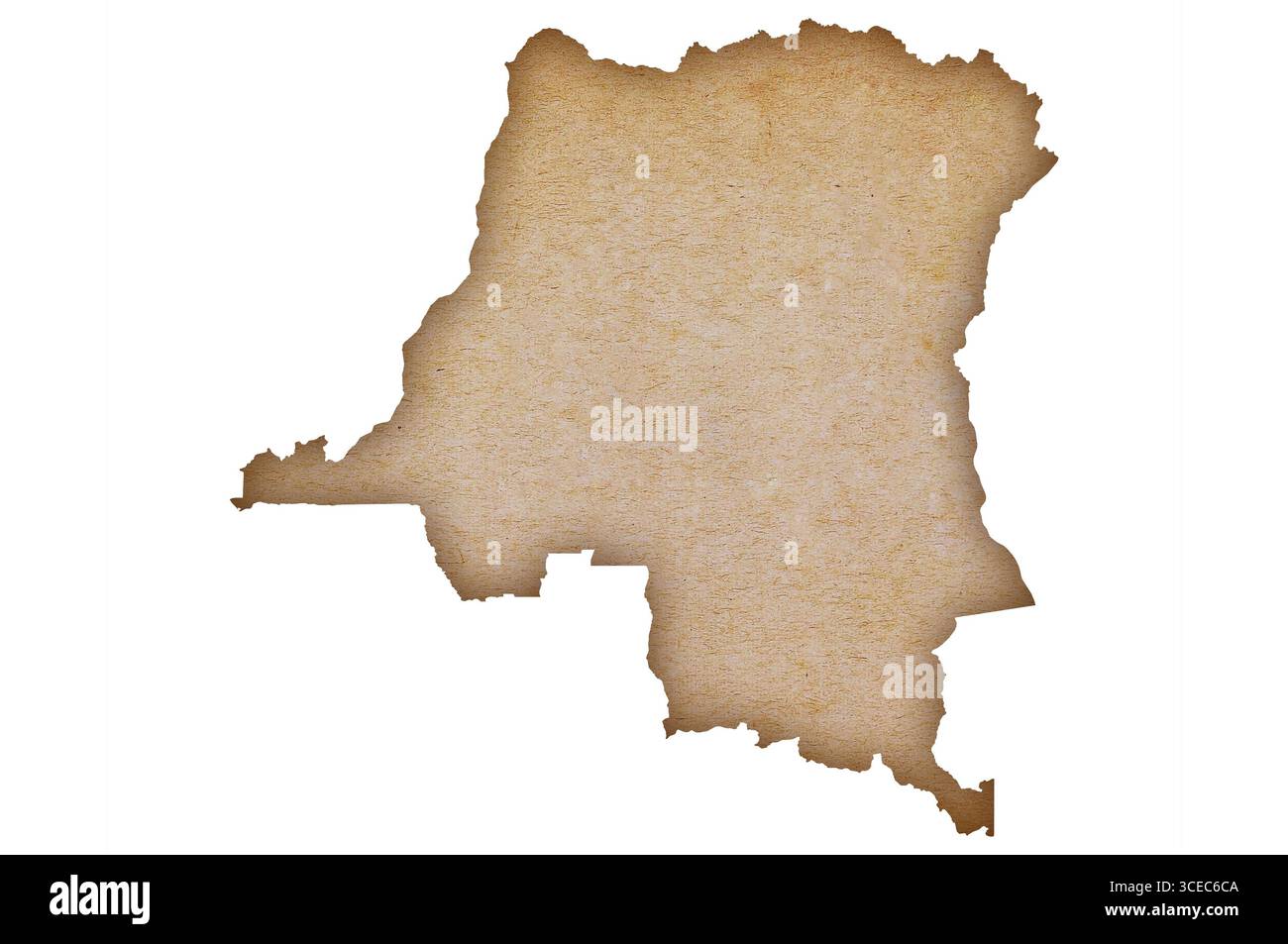 Accurate and detailed map of Democratic Republic of Congo on grunge ...