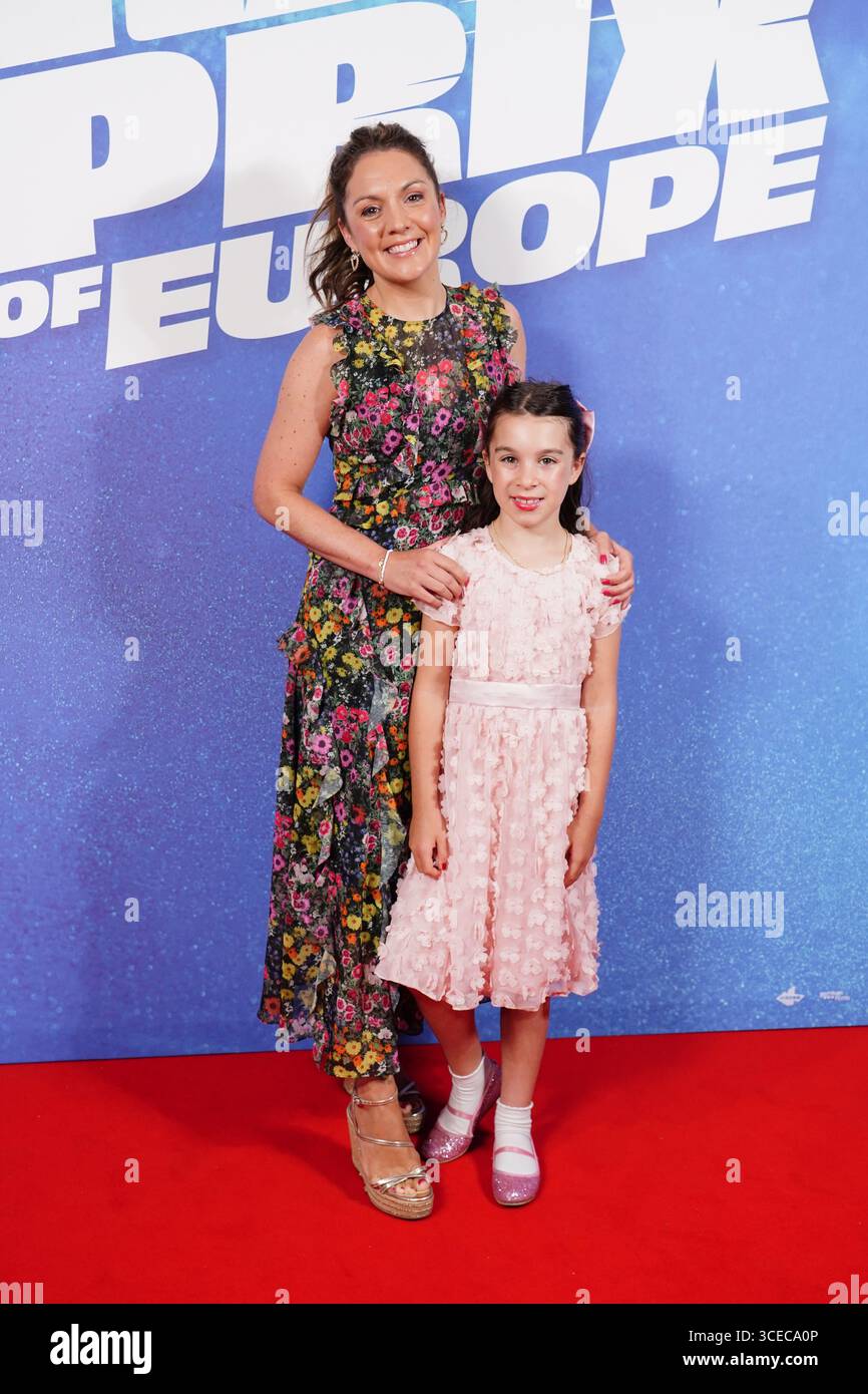Laura Tobin and her daughter Charlotte attending the UK gala screening ...