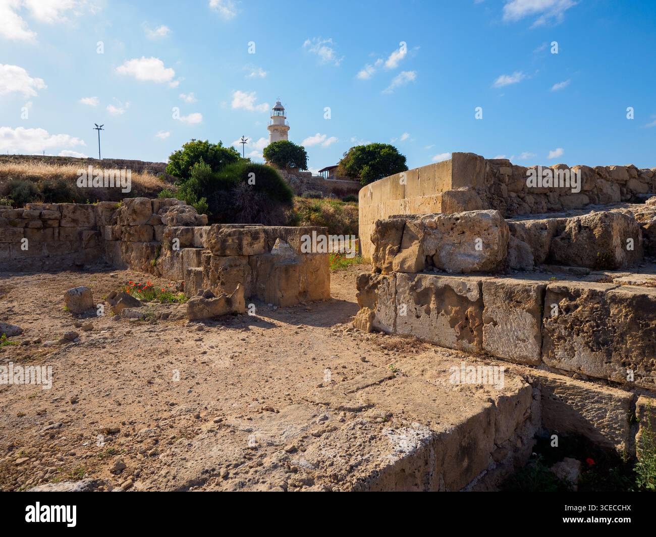 Roman Odeon, Nea Paphos Archaeological site, Paphos, Cyprus Stock Photo ...