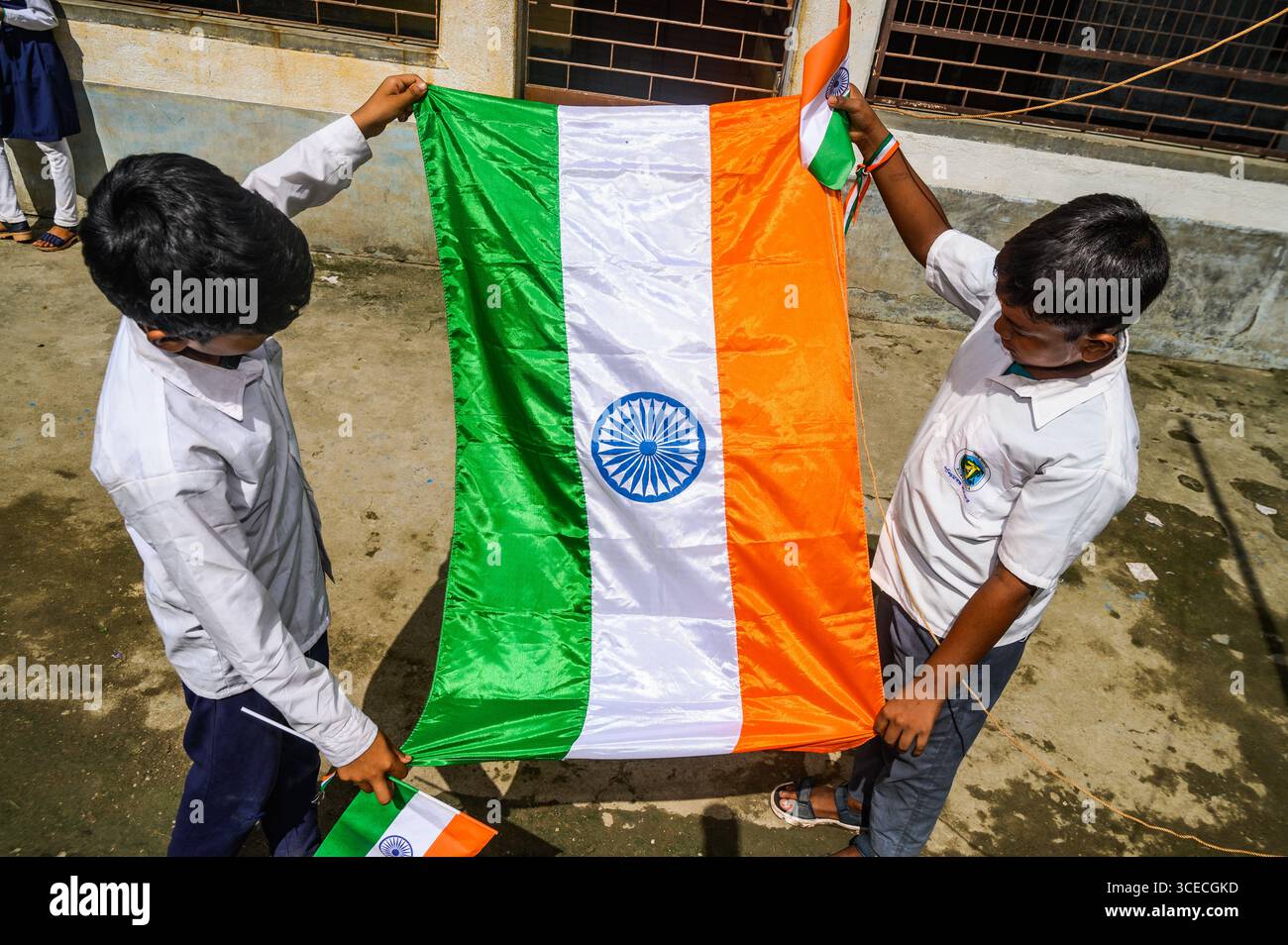 India's 79th Independence Day celebration in the village on the India ...