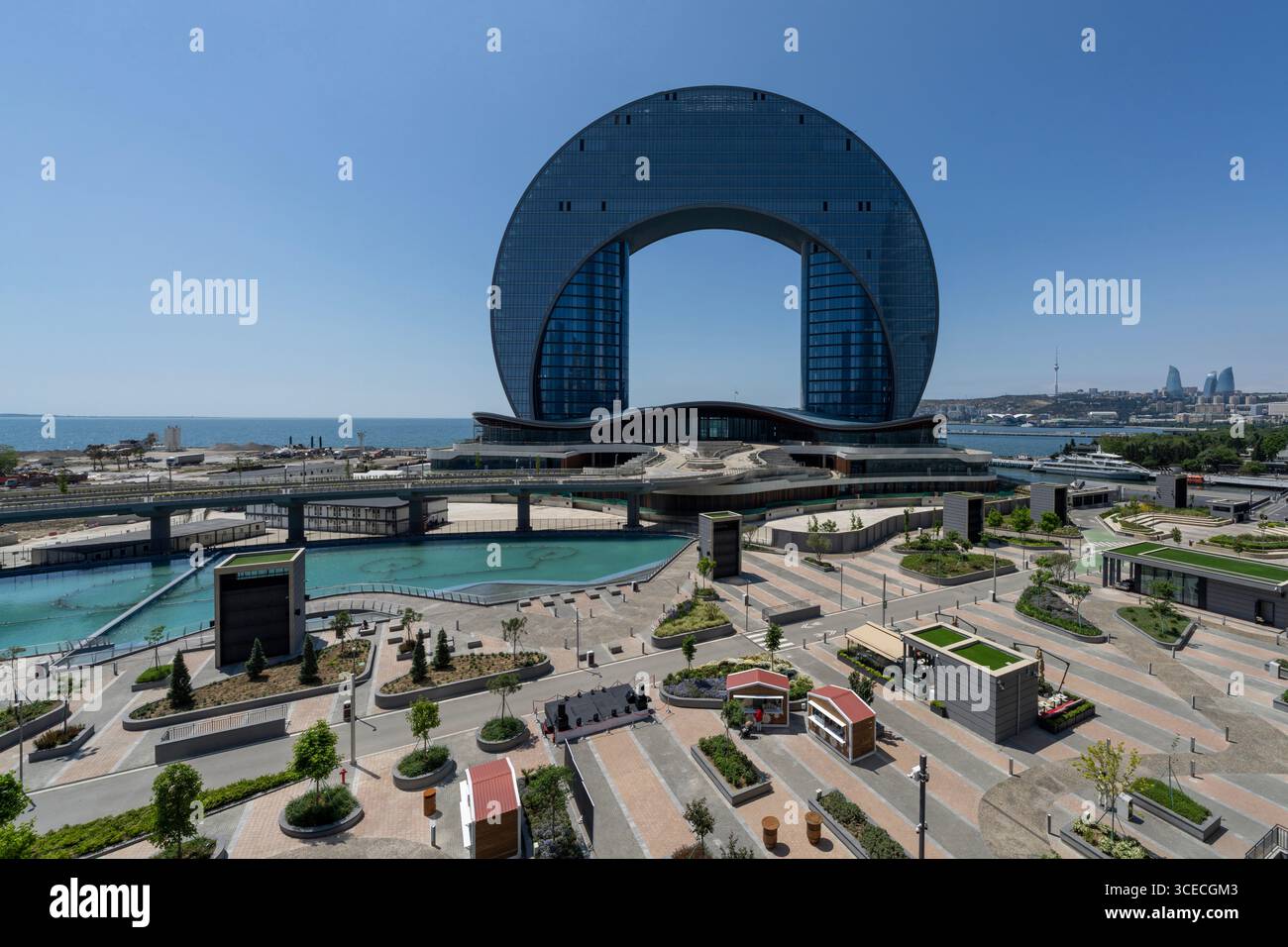 Crescent building which is a part of a development project on the ...