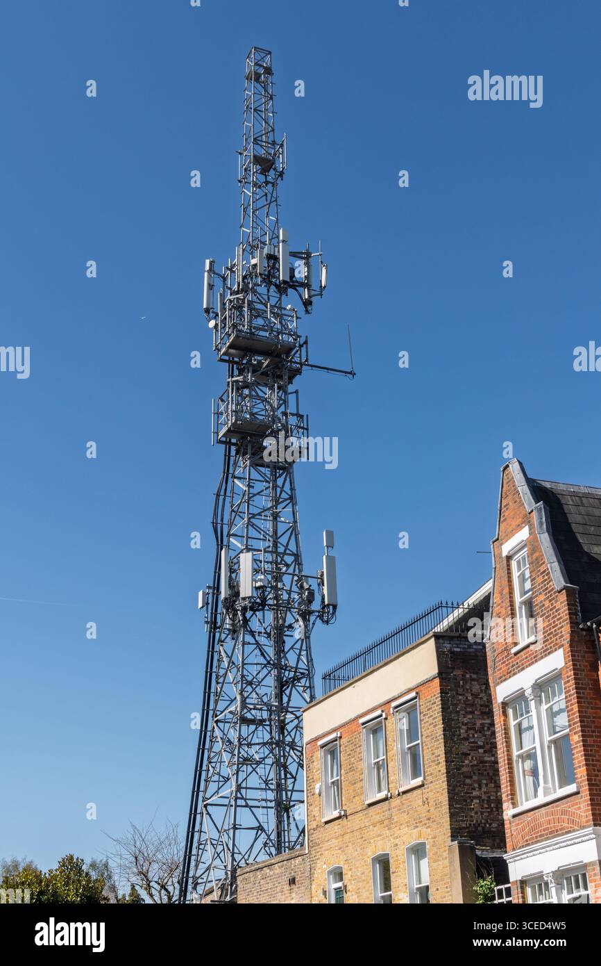 Cellphone communications tower, Highgate, London Stock Photo - Alamy