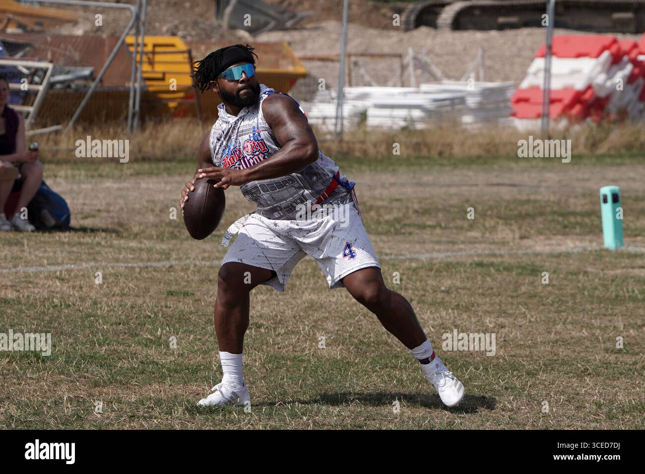 Black male quarterback passing the ball @ Flagapalooza 2025 Flag ...