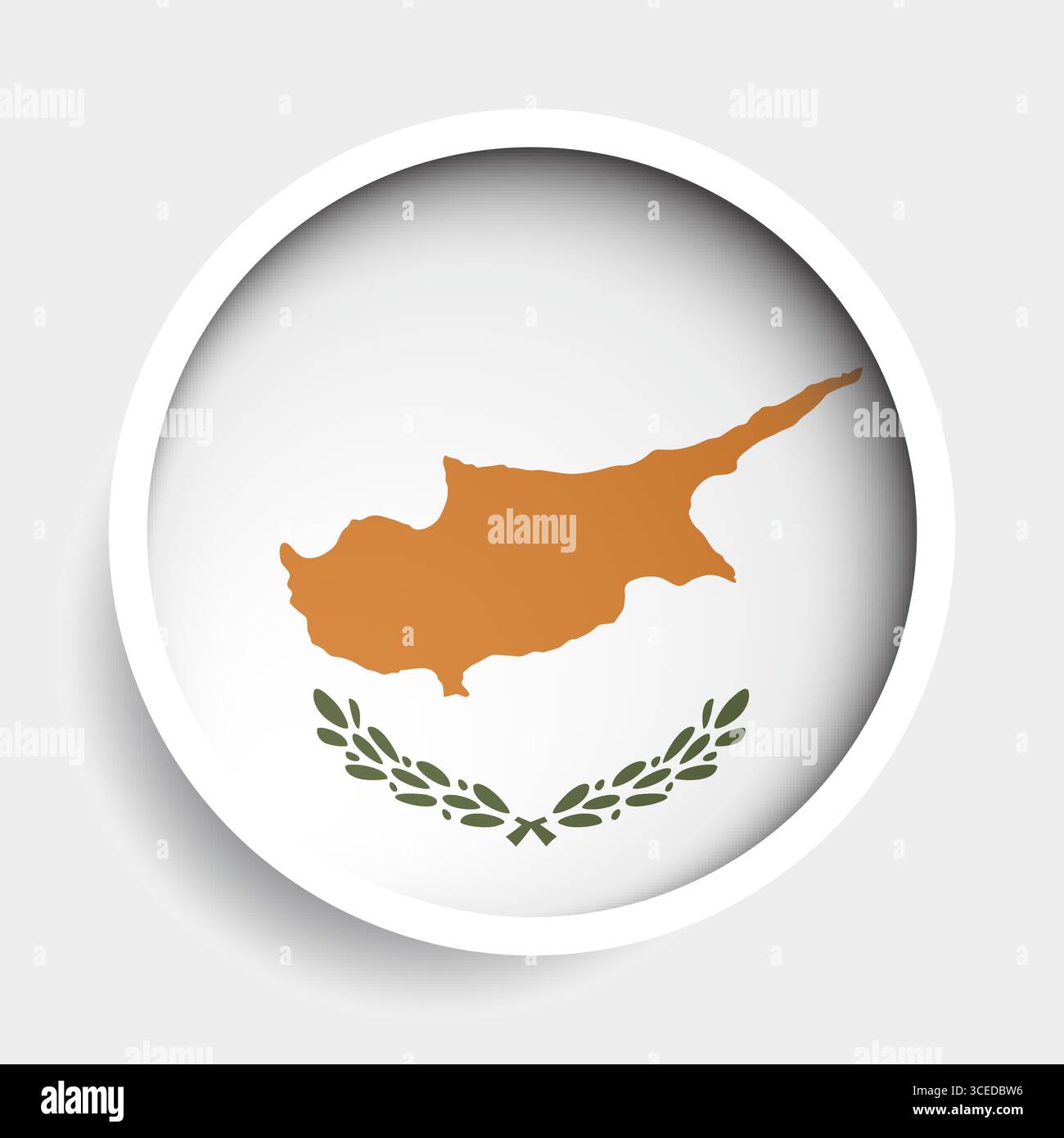 Flag of Cyprus, round icon with shadow, national symbol Stock Vector ...