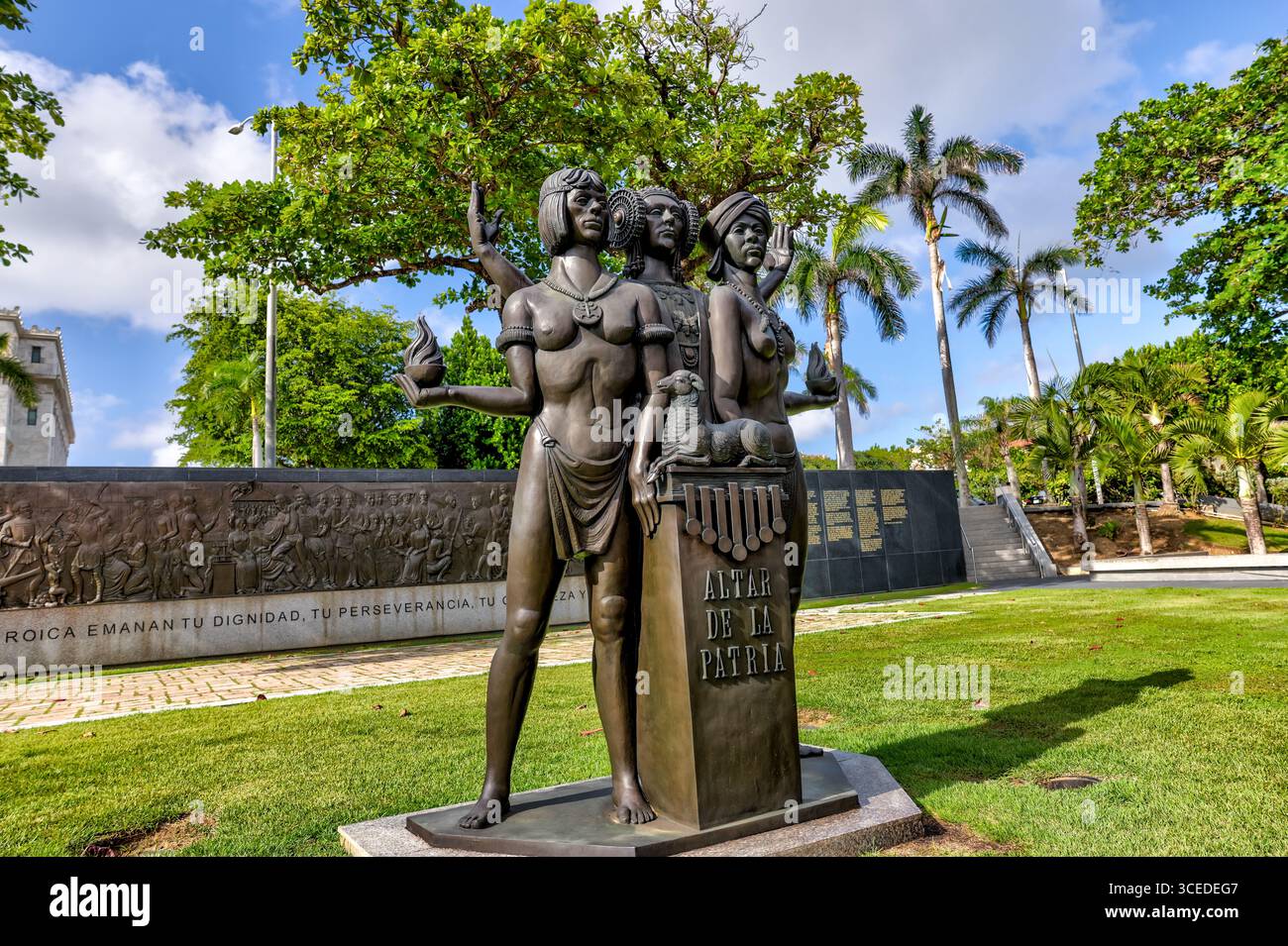 San Juan, Puerto Rico - March 26, 2024: Estatua de Altar de la Patria ...