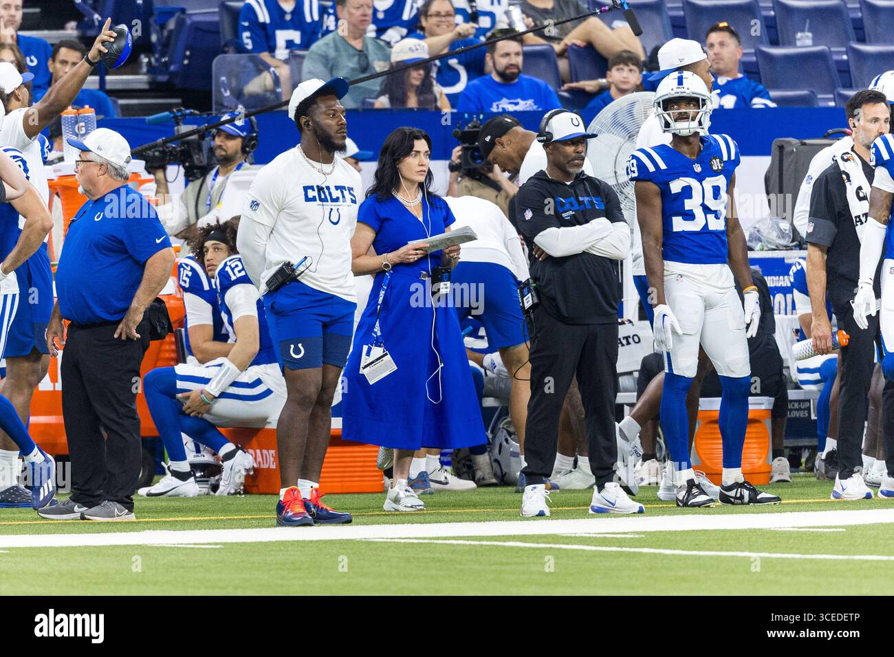 August 16, 2025: Indianapolis Colts owner Carlie Irsay-Gordon on the ...