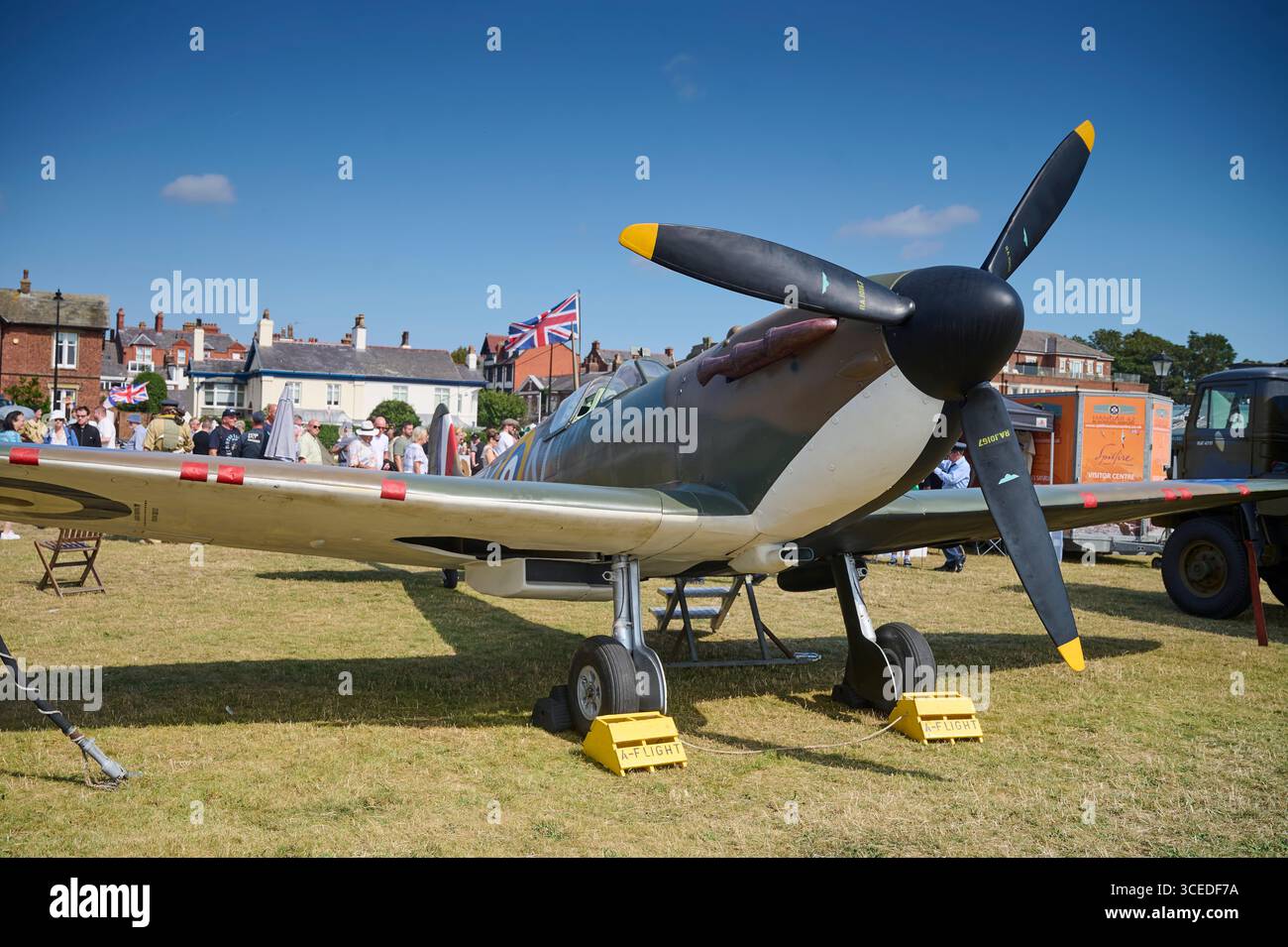 Lytham wartime festival 2025.Battle of Britain spitfire Stock Photo - Alamy