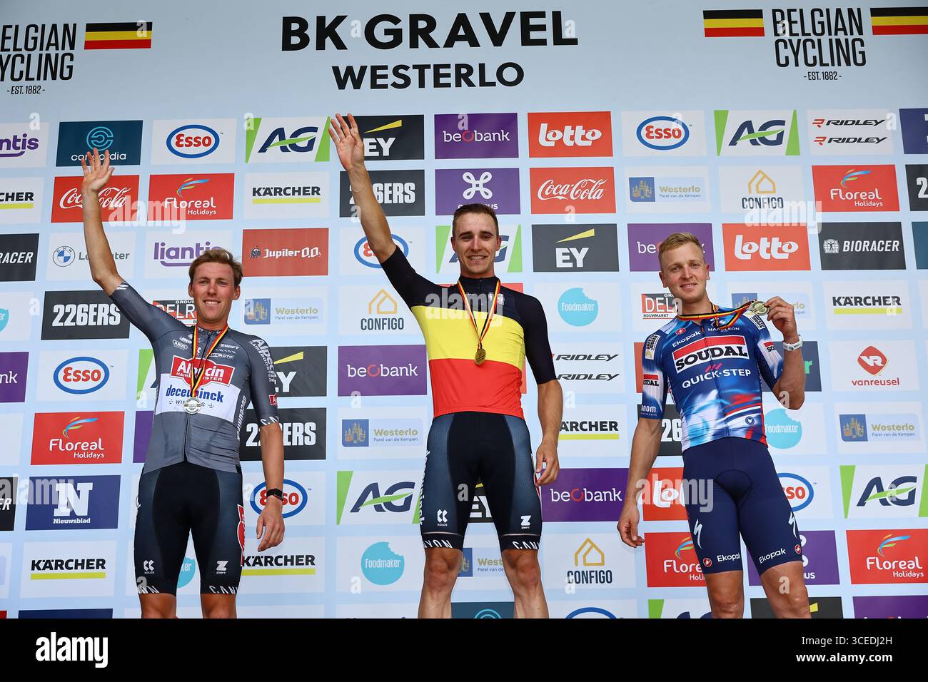 Westerlo, Belgium. 17th Aug, 2025. Belgian Timo Kielich, Belgian Niels ...