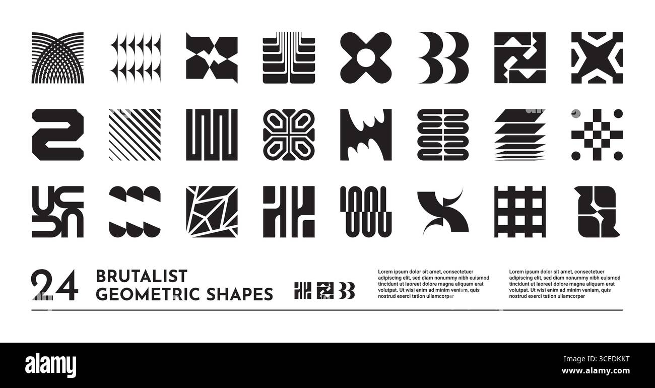 Swiss bauhaus y2k brutalist Cut Out Stock Images & Pictures - Alamy