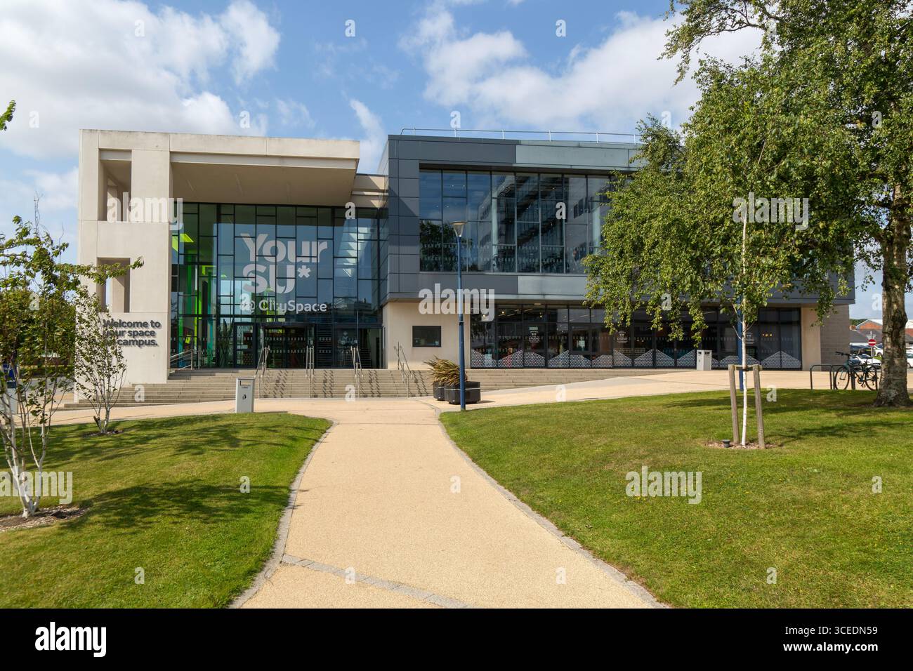 Modern architecture of City Campus buildings, University of Sunderland ...