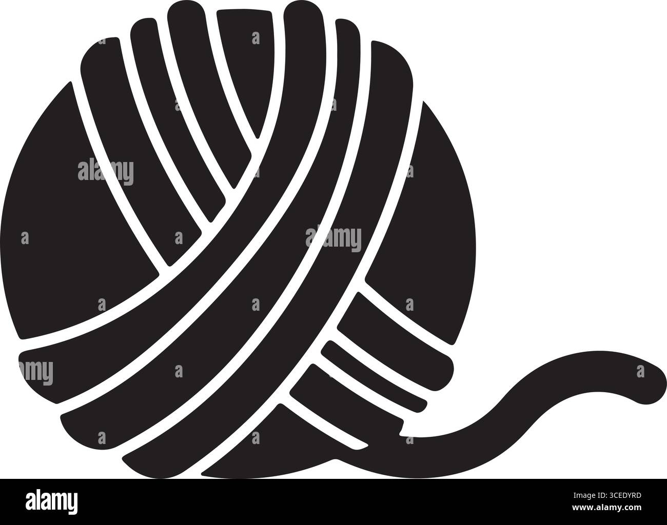 Knitting textile icon outline Cut Out Stock Images & Pictures - Alamy
