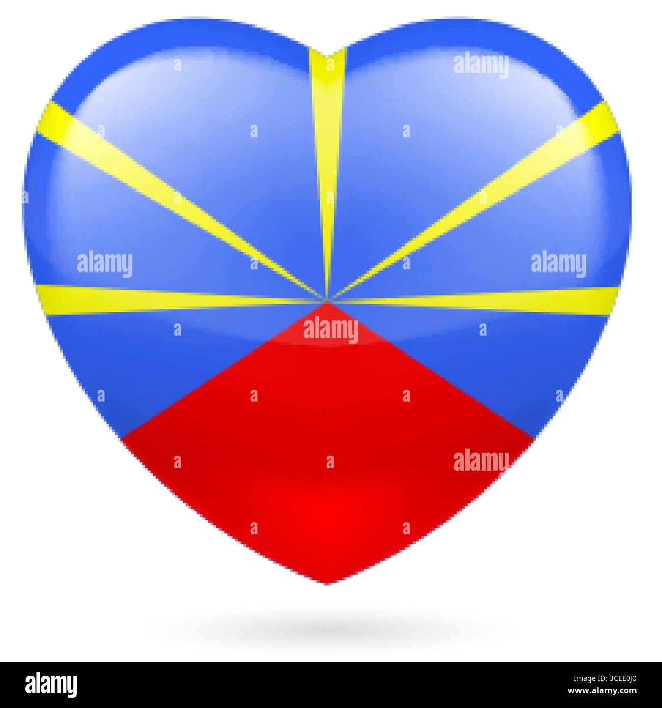 Heart reunion flag colors hi-res stock photography and images - Alamy