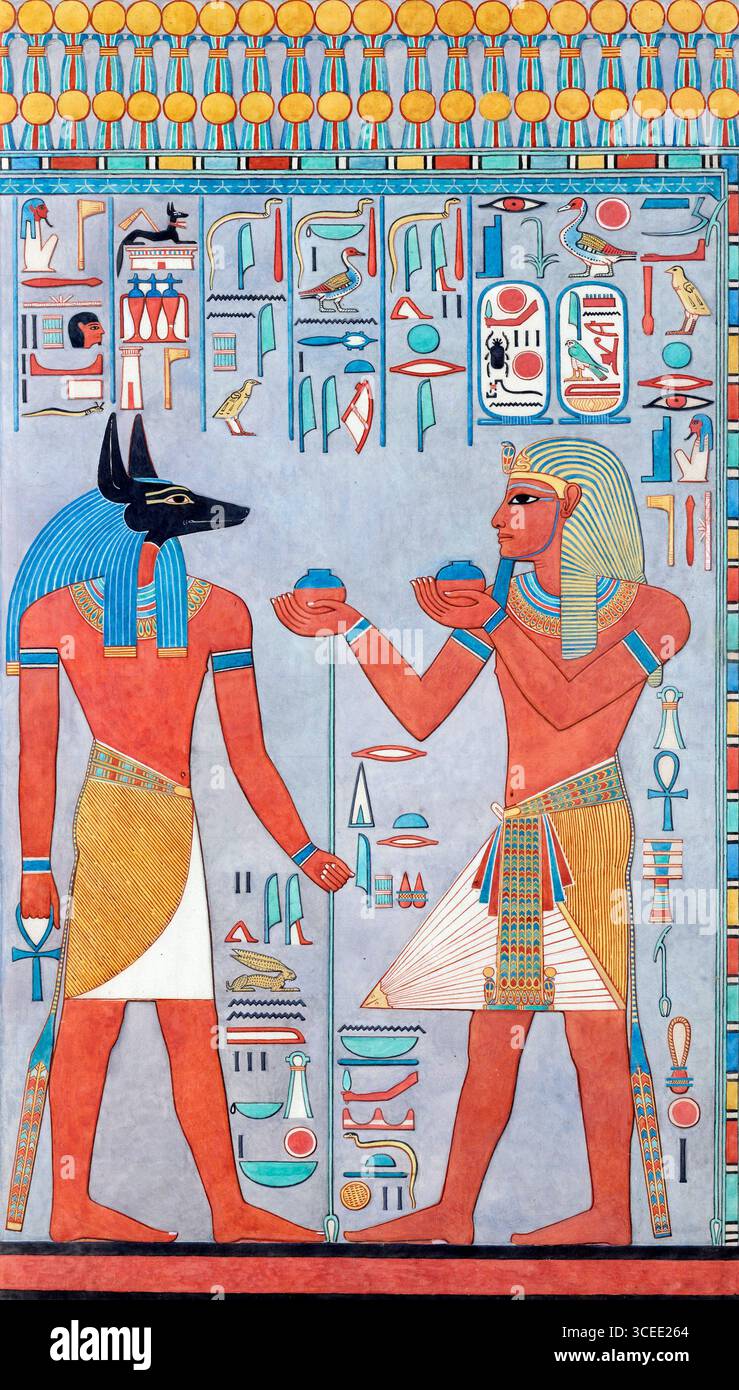 Anubis. Illustration of Anubis, the ancient Egyptian god of funerary ...
