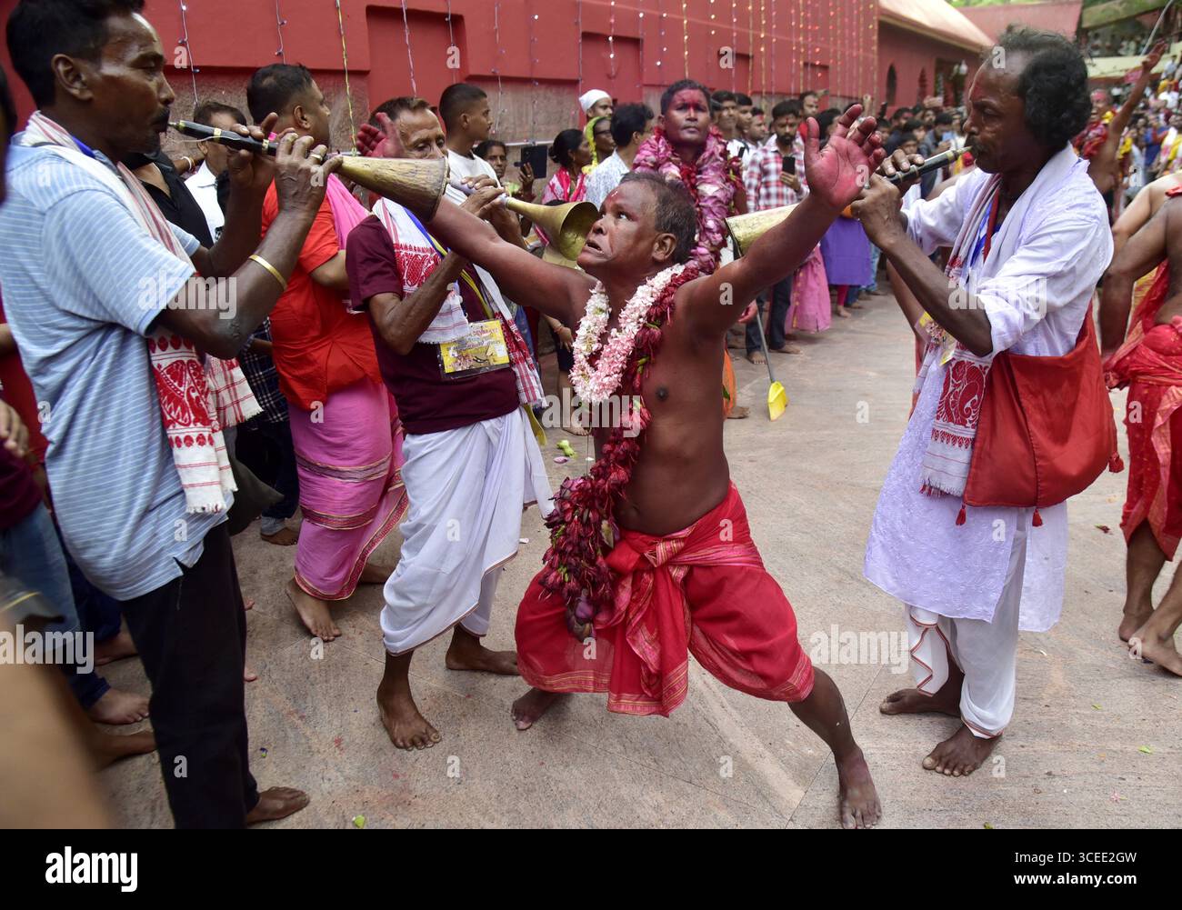 August 17, 2025, Guwahati, Guwahati, India: Deodhani dancer perform ...