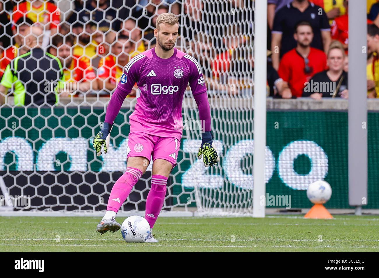 Goalkeeper vitezslav jaros of afc ajax amsterdam hits the ball hi-res ...