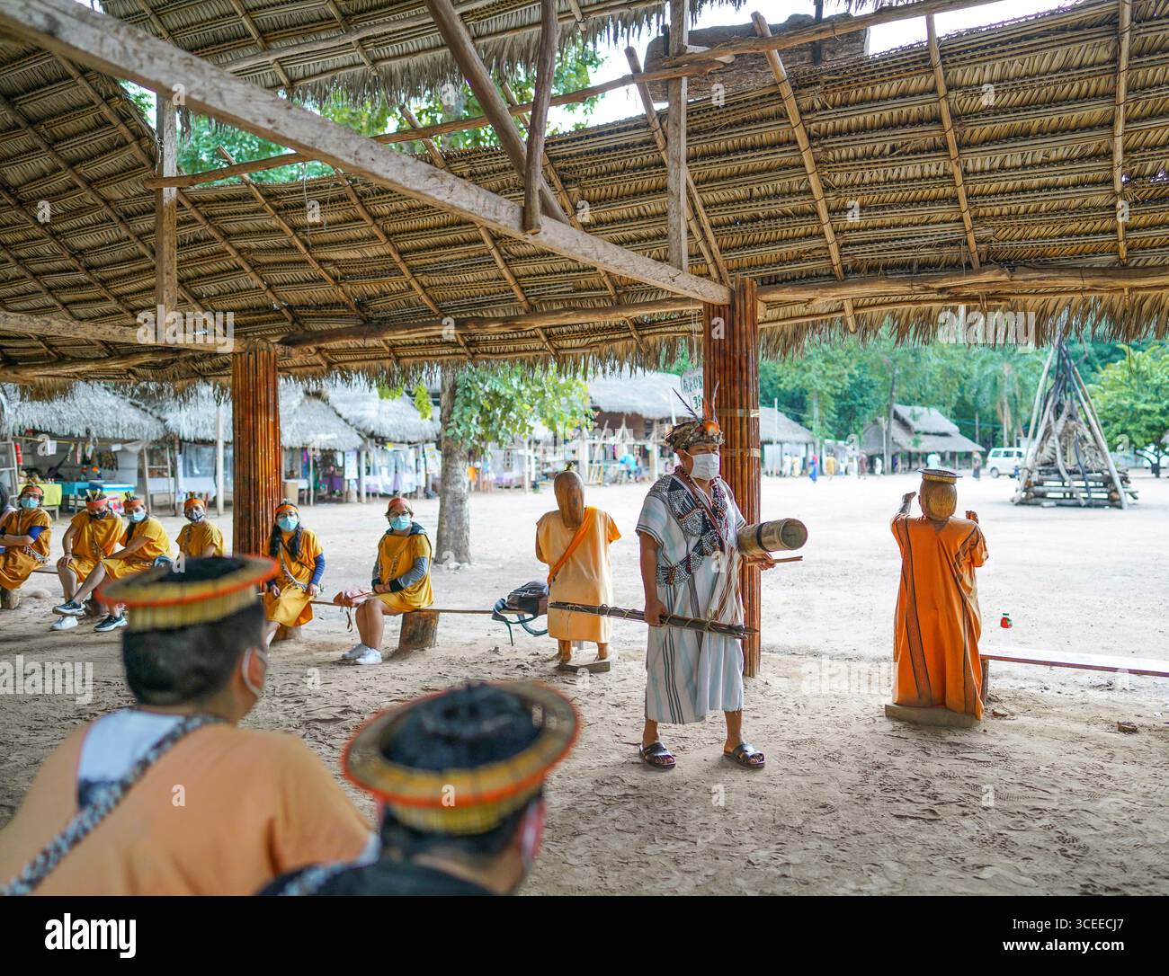 Indigenous Amazonian Community Gathering in Chanchamayo, Peru – Pandemic Times Stock Photo - Alamy