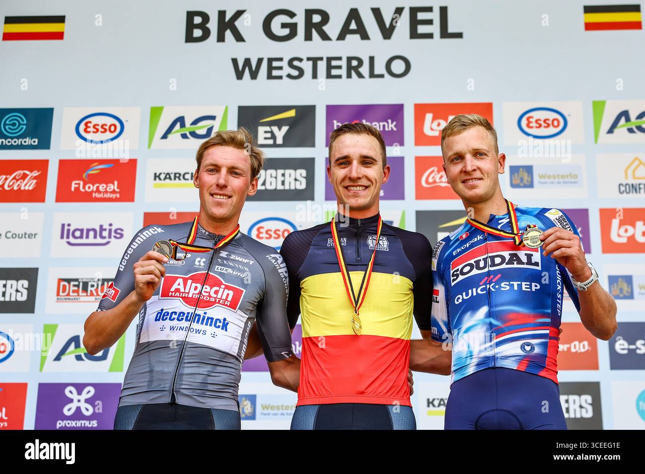 Westerlo, Belgium. 17th Aug, 2025. Belgian Timo Kielich, Belgian Niels ...