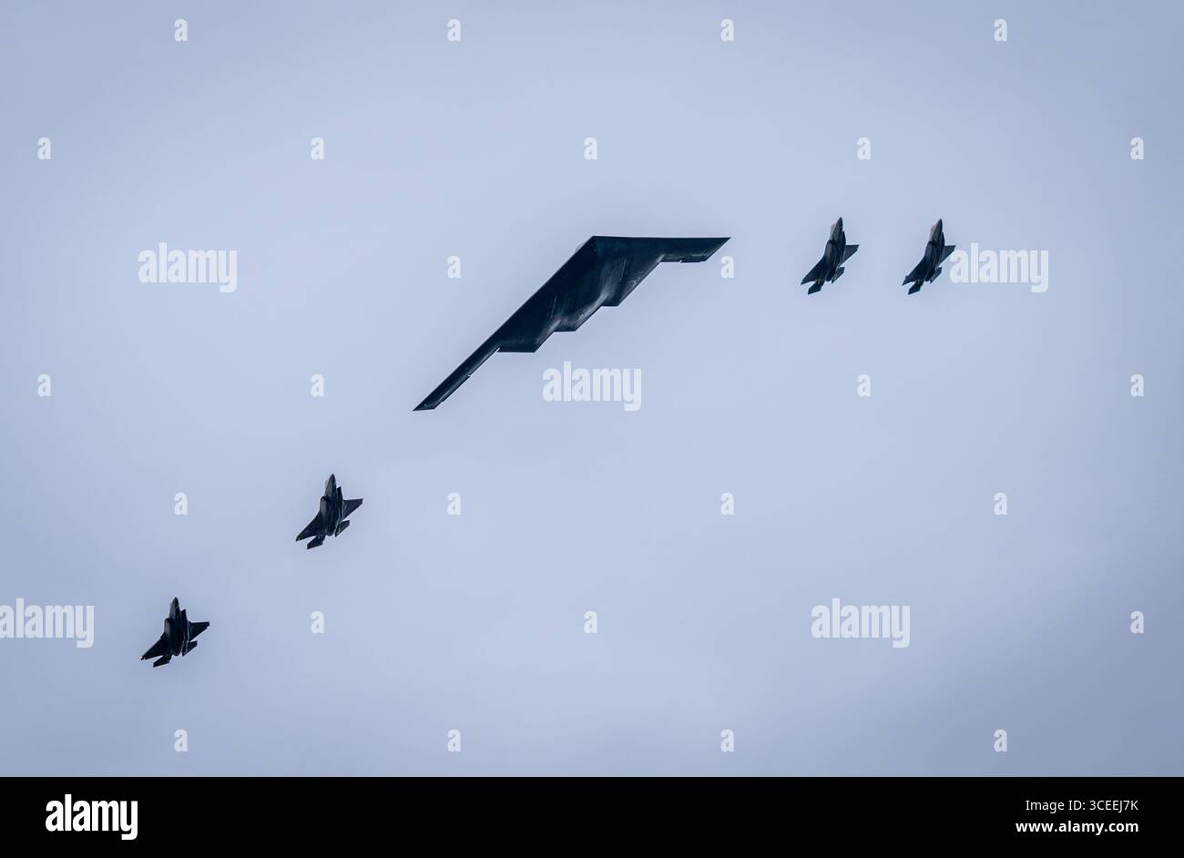 Anchorage, United States of America. 15 August, 2025. A formation of ...