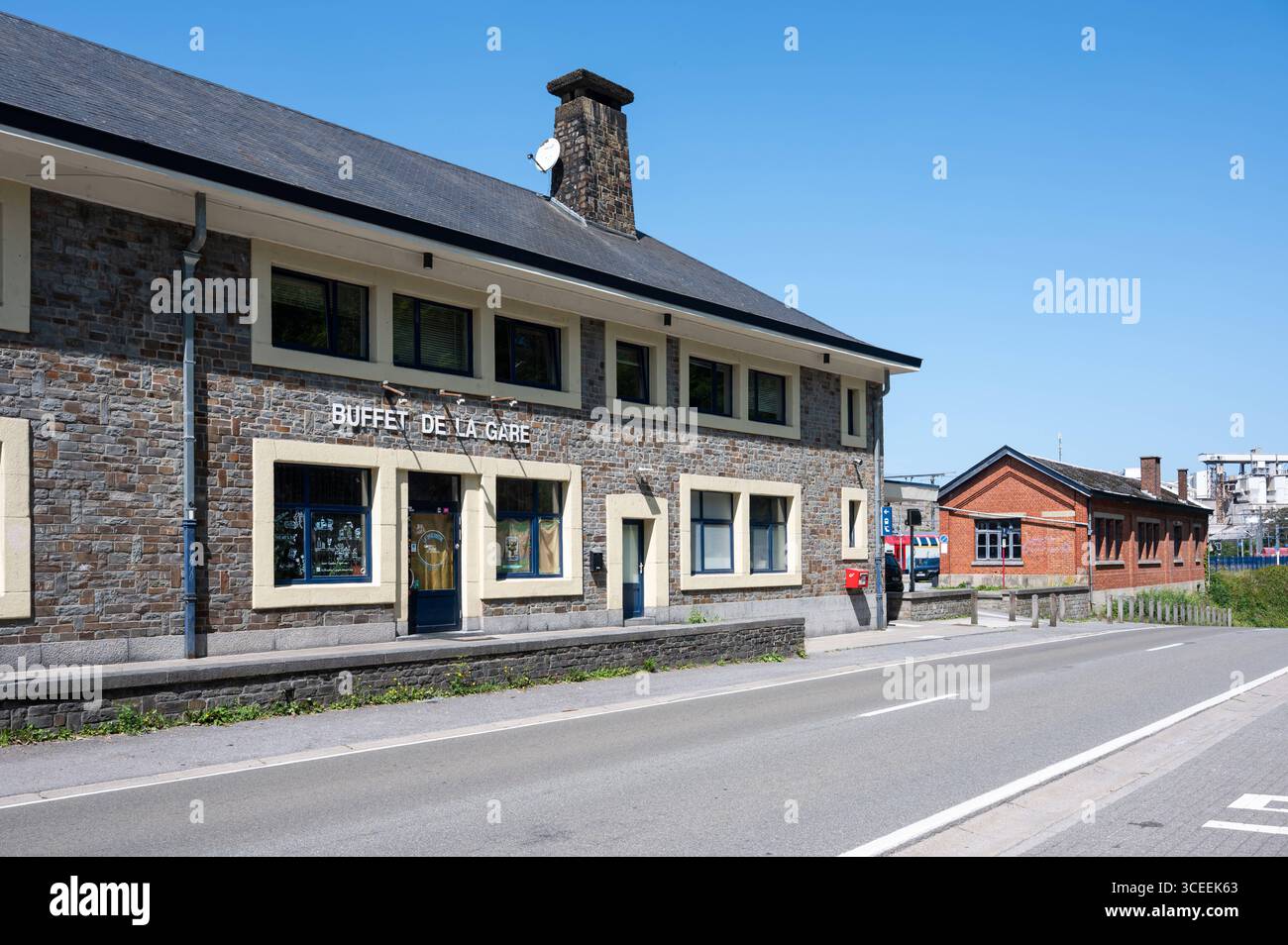 The railway station of Jemelle - Rochefort, Province de Namur, Belgium ...