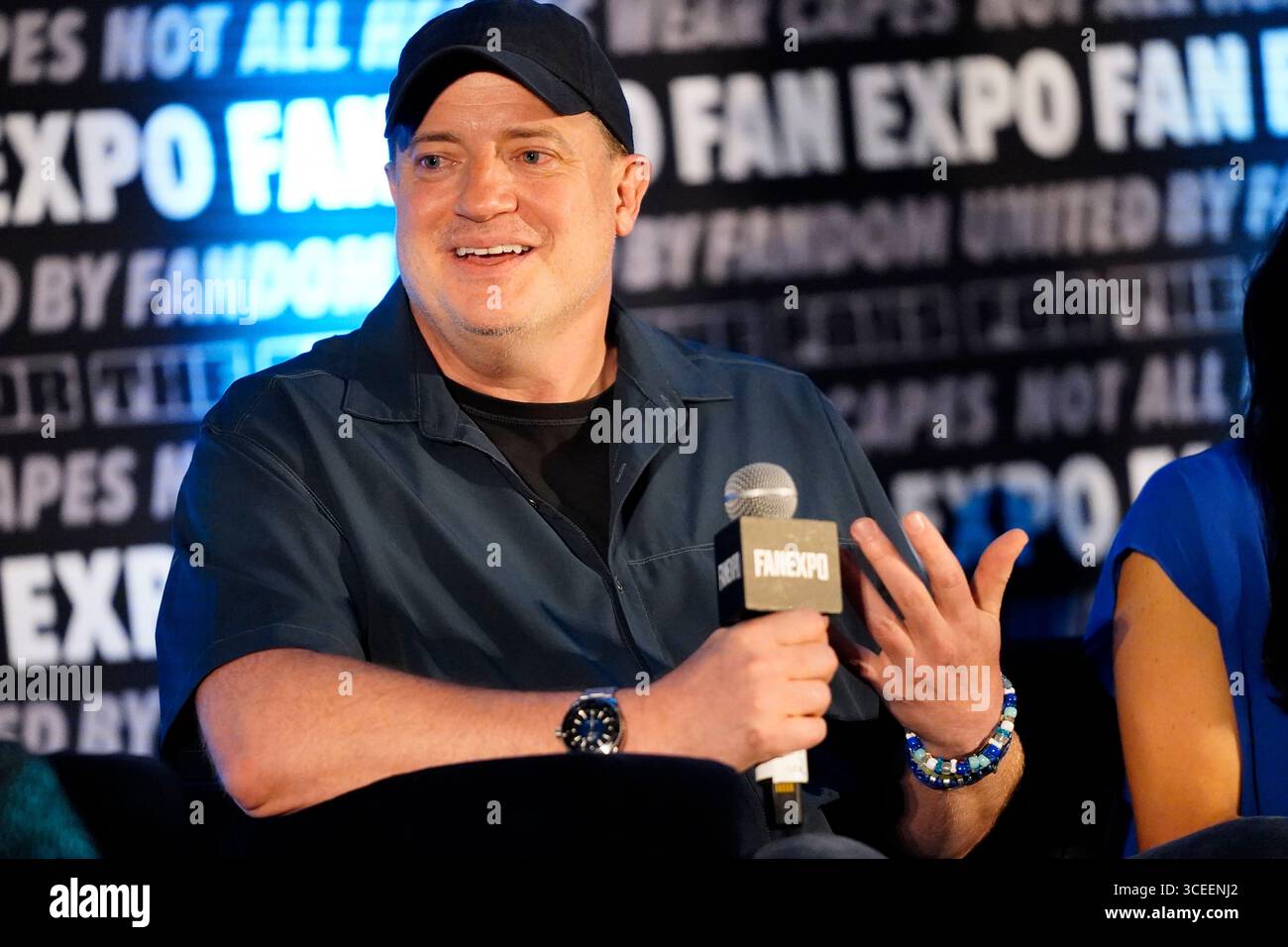 Brendan Fraser is seen at the Comic-Con Fan Expo on Sunday, Aug. 17, 2025, at the Donald E ...
