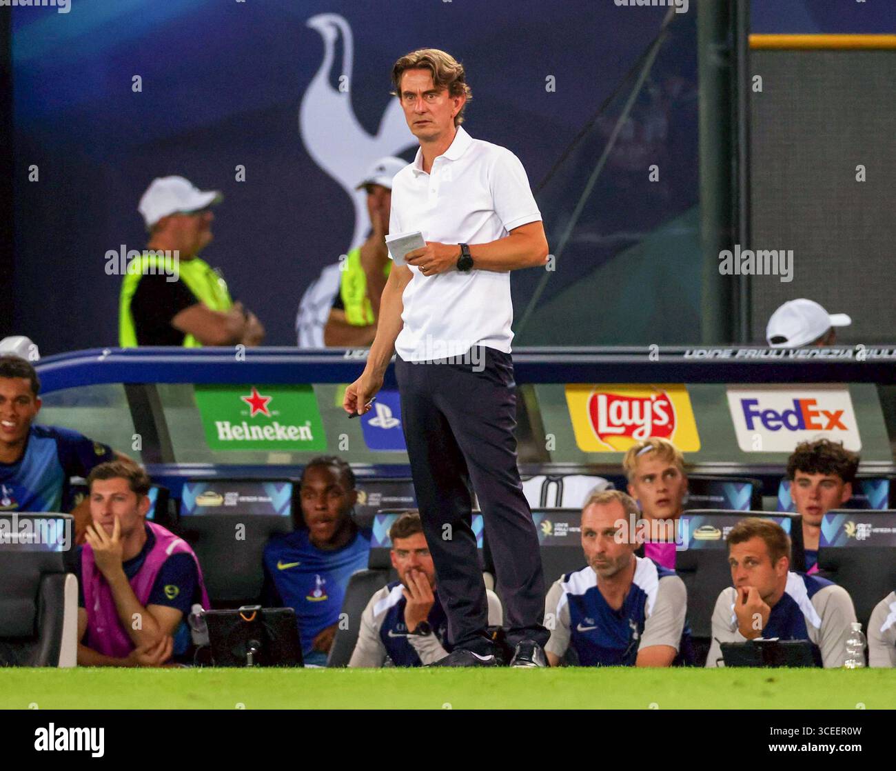 The head coach Thomas Frank (Tottenham Hotspur) looks on during the ...