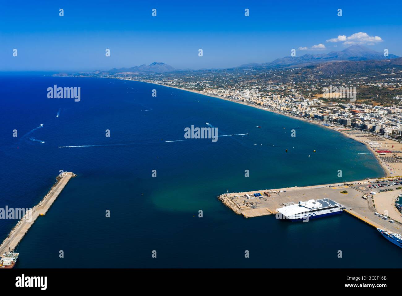 Aerial view rethymno port in hi-res stock photography and images - Alamy