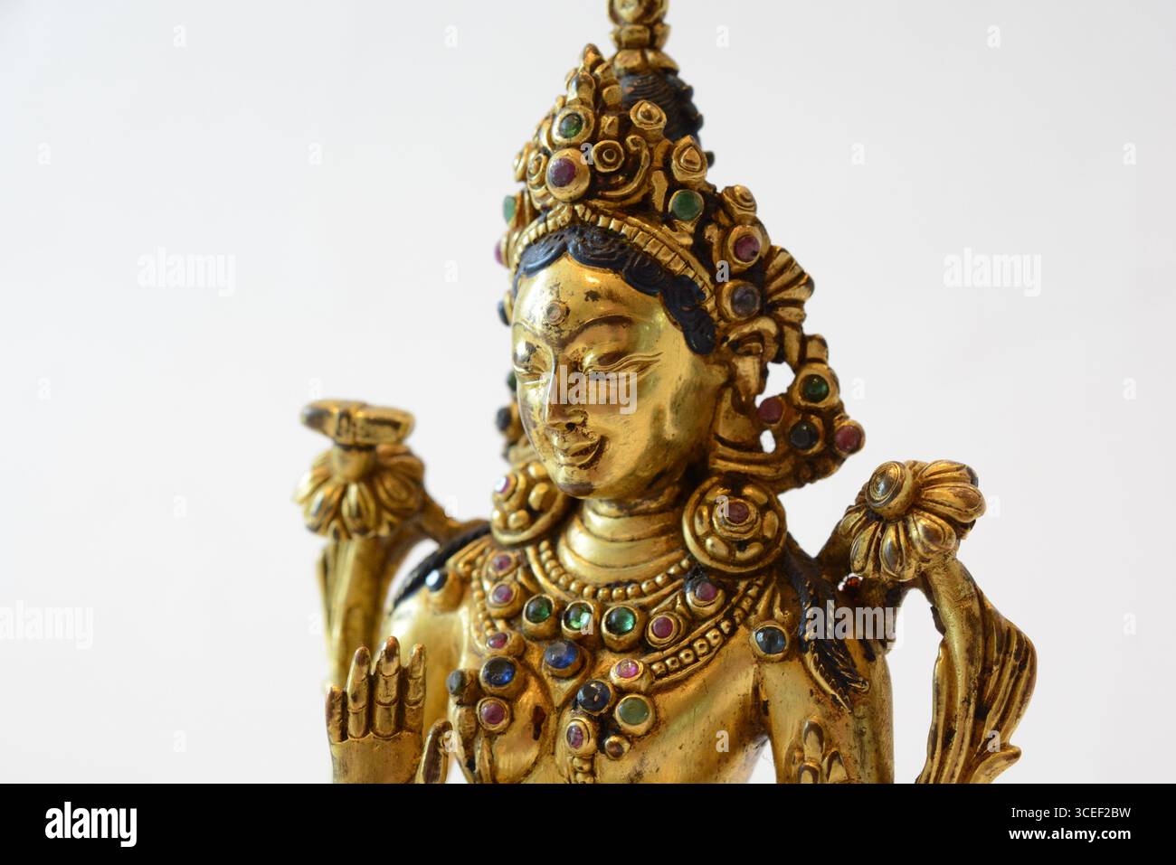 Tibetan Gilt Bronze Sculpture of Tara Stock Photo - Alamy
