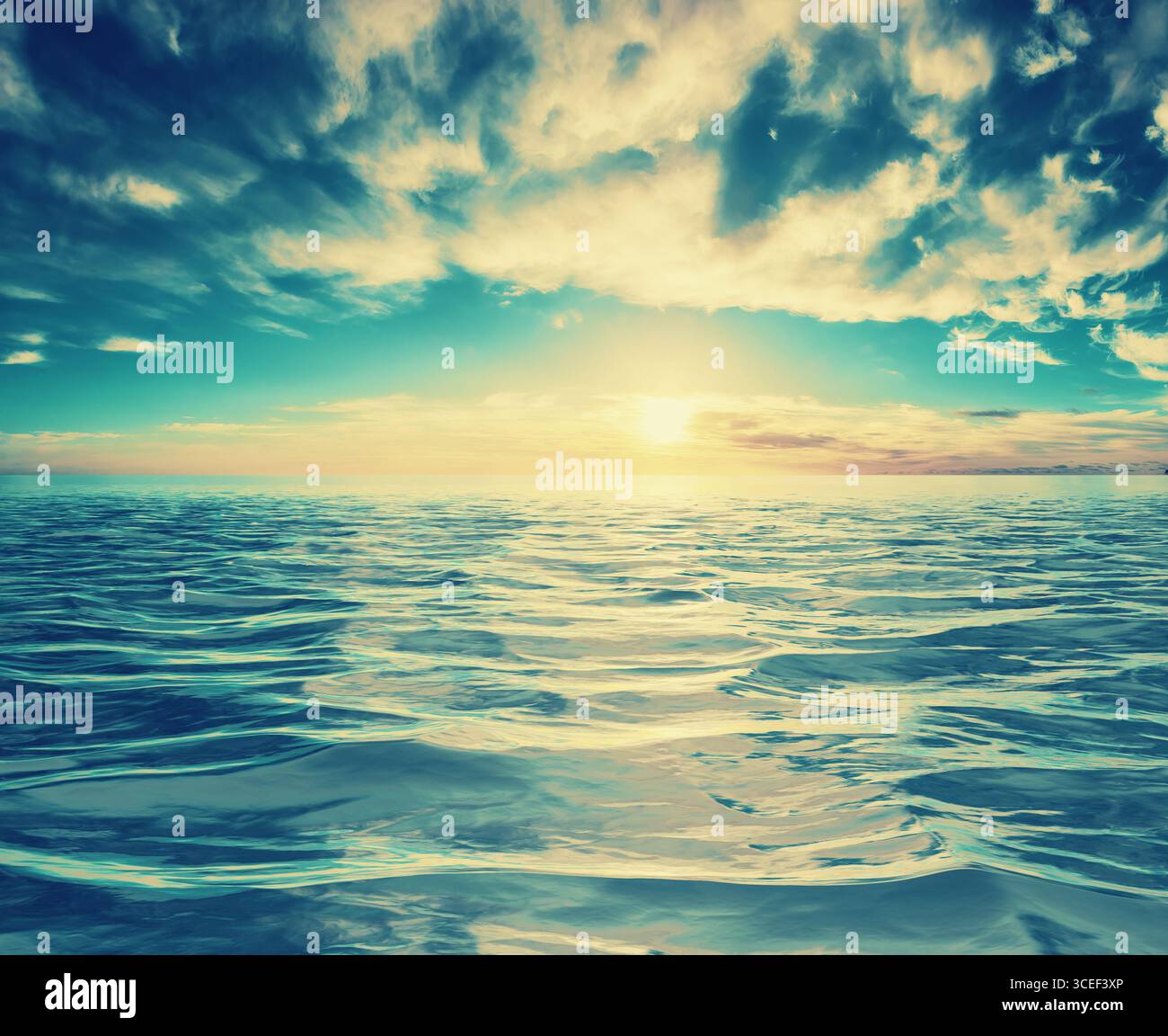 Ocean waves lit sunset hi-res stock photography and images - Alamy