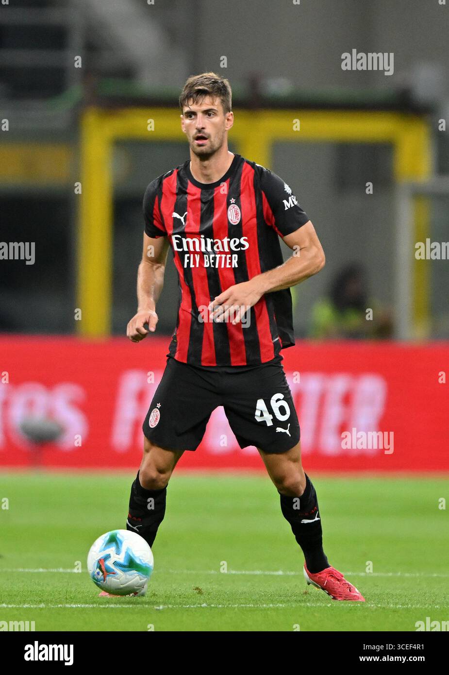 Milan, Italy. 17th Aug, 2025. Matteo Gabbia of AC Milan during the ...