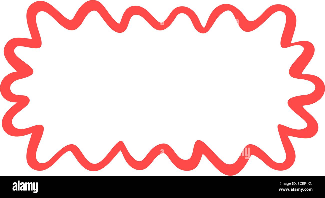 Red scallop border Stock Vector Images - Alamy