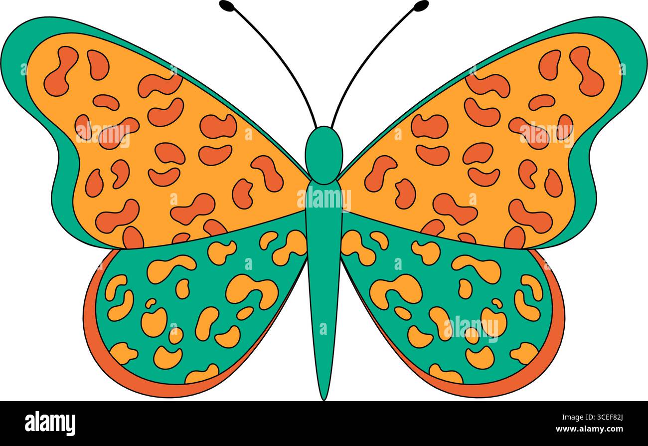 Butterfly shape in rainbow Stock Vector Images - Alamy