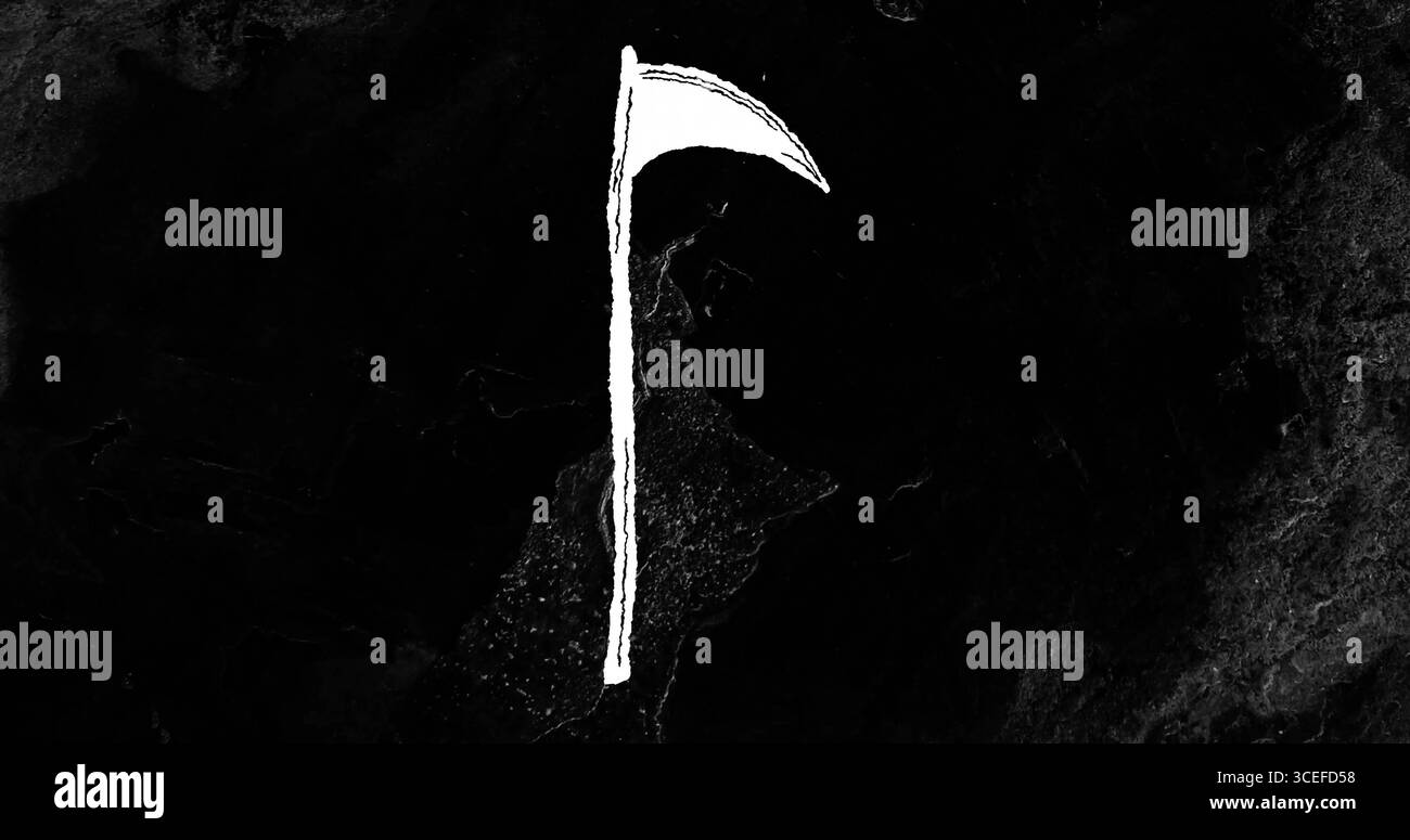 Spooky night symbols Black and White Stock Photos & Images - Alamy