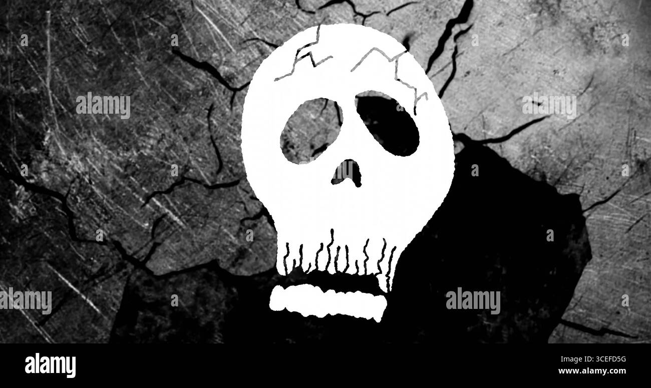 Digital art skull Black and White Stock Photos & Images - Alamy