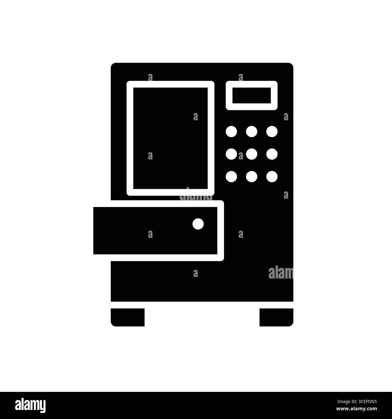 Iconic representation of a vending machine featuring a drawer and ...