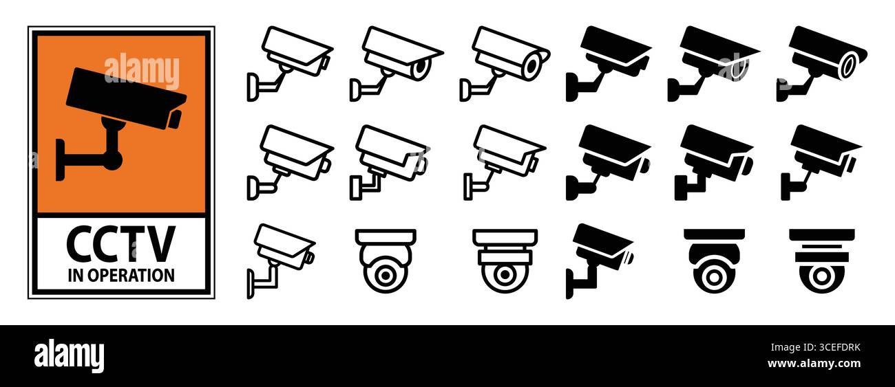 Security camera icon illustrating hi-res stock photography and images ...